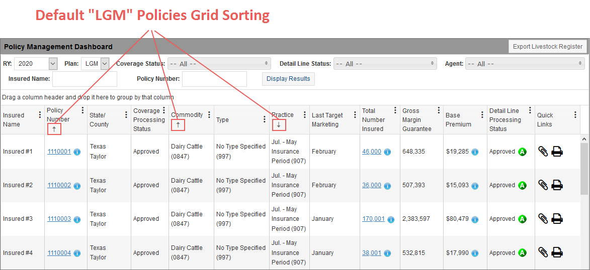 Livestock Policy Management Dashboard