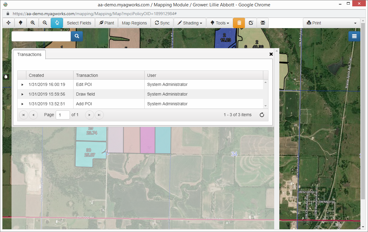View the Transaction Log