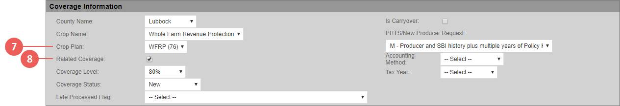 Create a Whole Farm Revenue Protection Policy